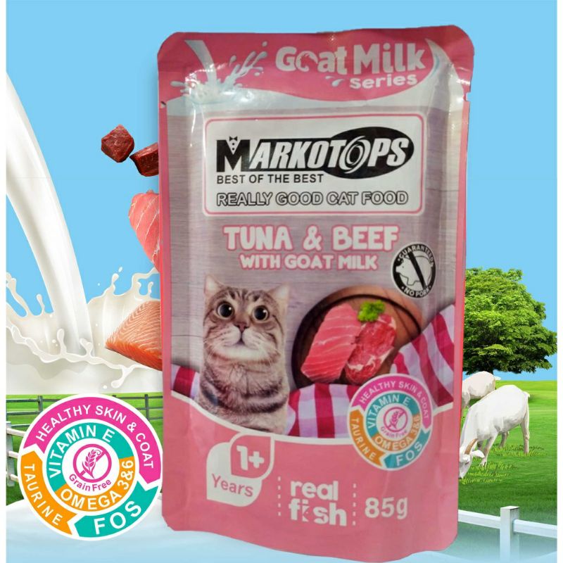 Jual MARKOTOP Pouch Cat Wet Food Sachet - Makanan Basah Kucing 85 Gram ...
