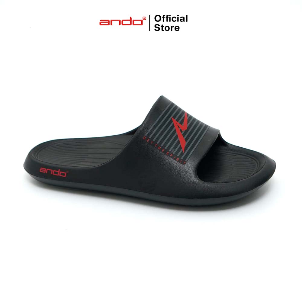 Jual Ando Official Sandal Selop Slip On Icon Pria Dewasa - Hitam ...
