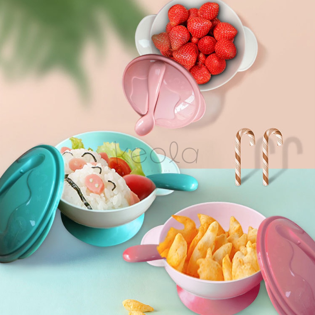 Jual CB - Keola Set Mangkok Suction Mpasi Anak | Suction Bowl Anak ...