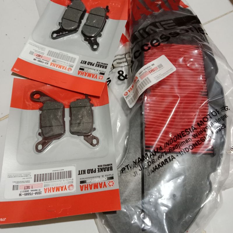 Jual KAMPAS REM CAKRAM DEPAN DAN BELAKANG YAMAHA N MAX 155 NEW PLUS SARINGAN UDARA FILTER UDARA ...