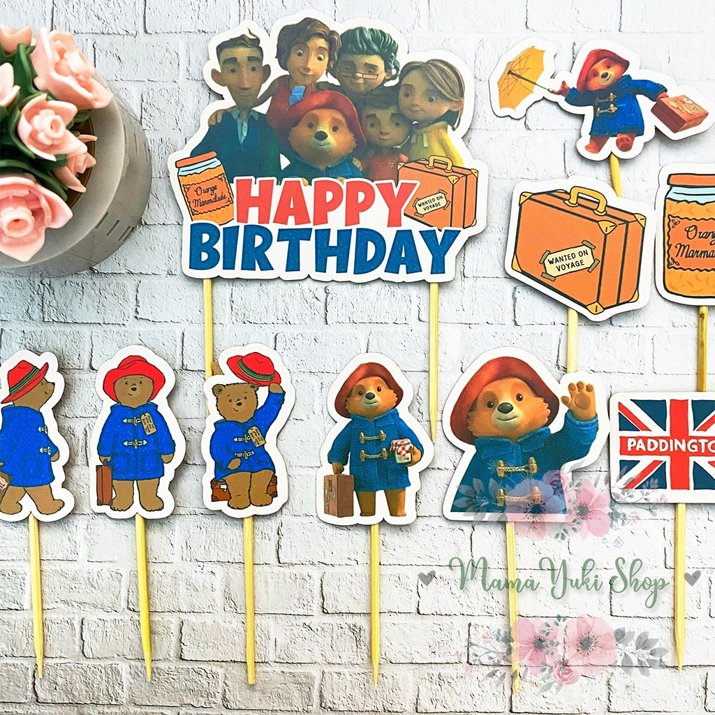 Jual Topper Cake Hiasan Kue Ulang Tahun Motif PADDINGTON BEAR BERUANG ...