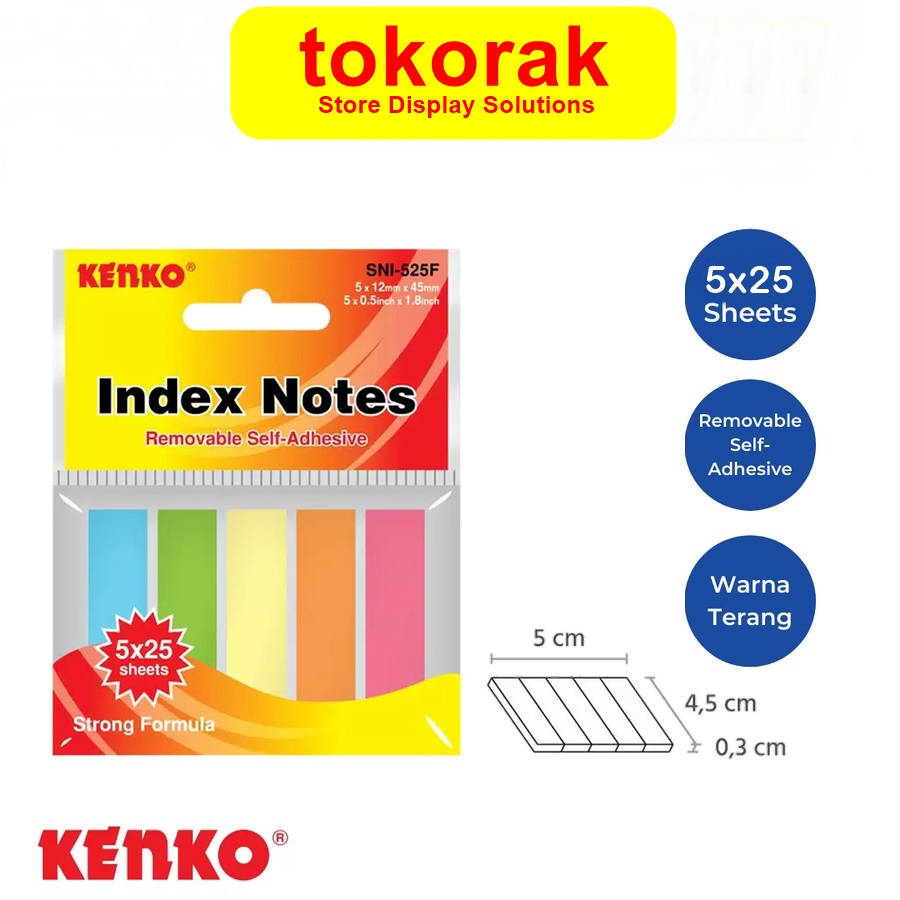 Jual KENKO STICKY NOTE INDEX SNI 525F KENKO STICK NOTES PAD MEMO LABEL ...