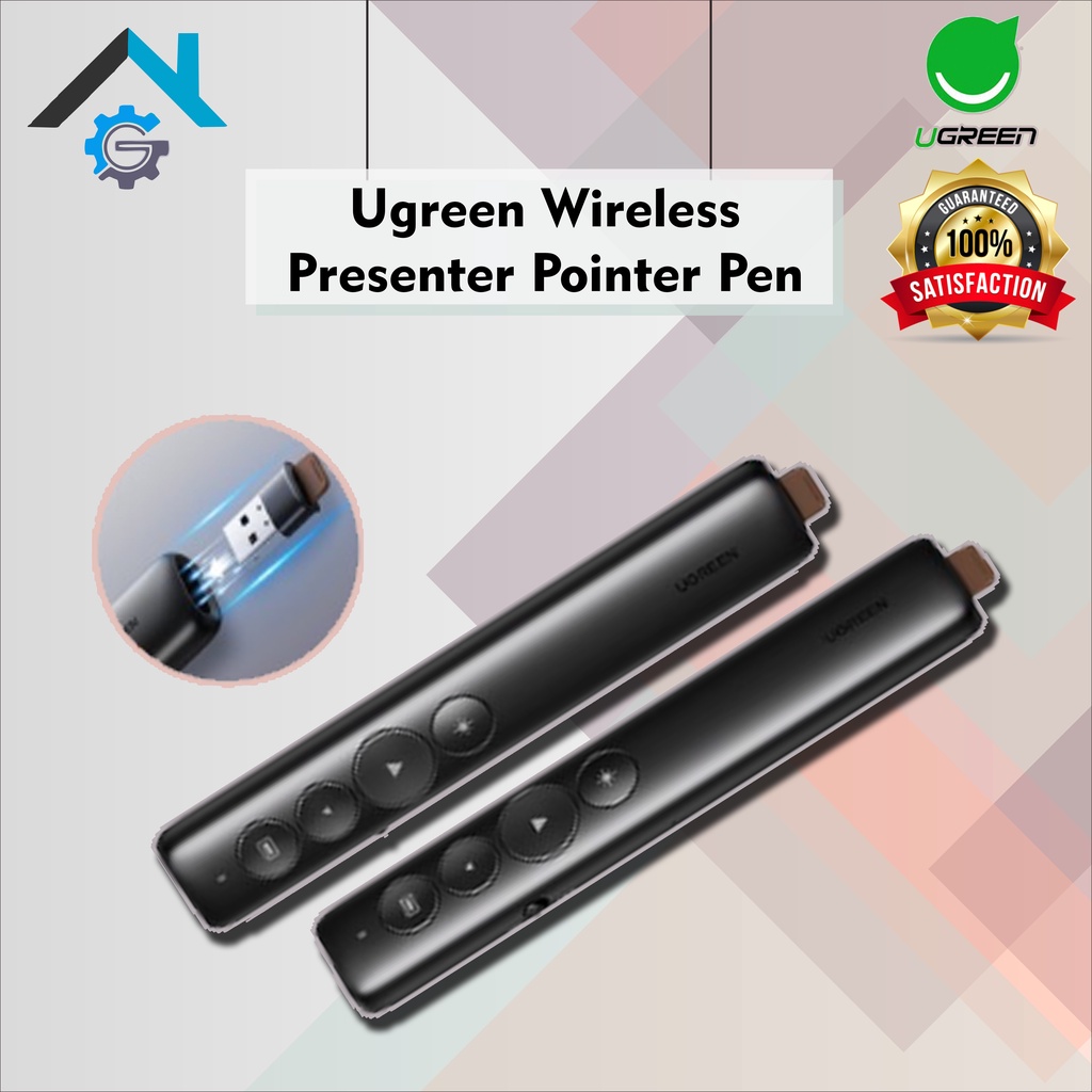 Jual UGREEN Wireless Presenter Pointer Pen Remote Control Laser Pointer Pen - 50654 | Shopee ...
