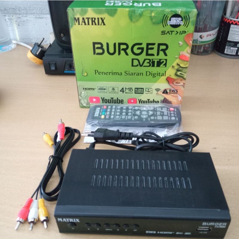 Jual STB Matrix DVB T2 Burger hijau | Shopee Indonesia