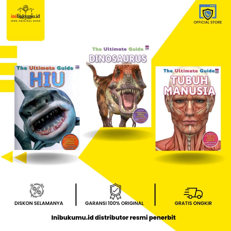 Jual Buku The Ultimate Guide:Dinosaurus, Tubuh Manusia, Hiu | Shopee Indonesia