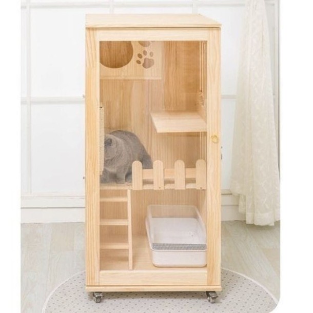 Jual rumah kandang kucing kaca playground - cat aquarium cat room ...