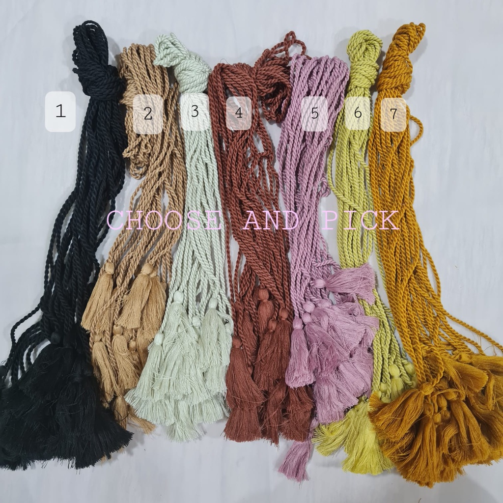 Jual Tali Ikat Pinggang Kepang Isi 5pcs Aneka Warna / Ikat Pinggang ...