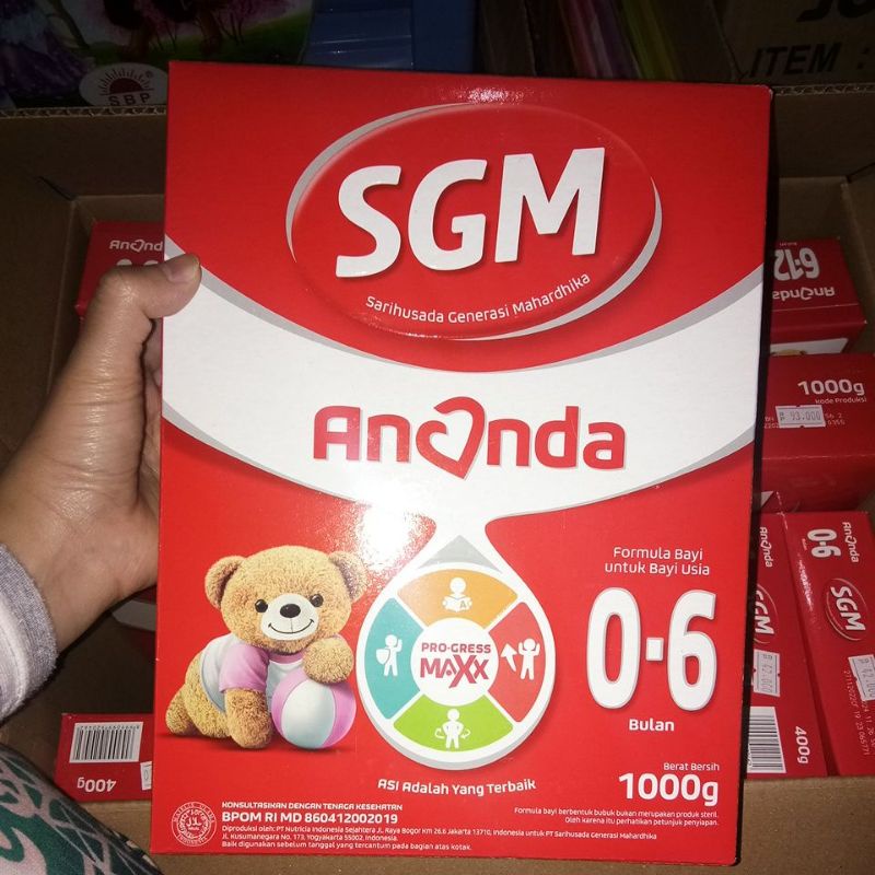 Jual Susu SGM Ananda 0-6 bulan 1000g/1KG | Shopee Indonesia