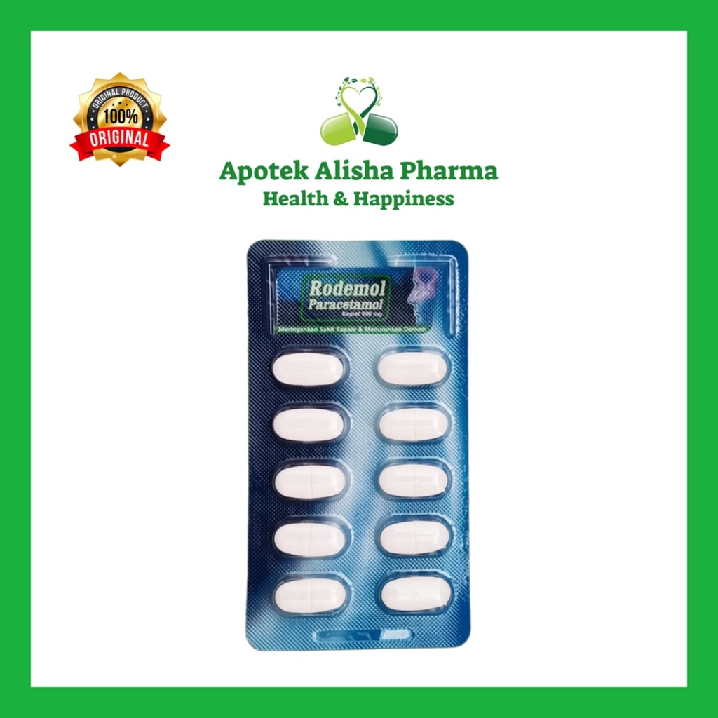 Jual Rodemol Per Strip 10 Tablet - Parasetamol 500mg Obat Penurun Panas ...
