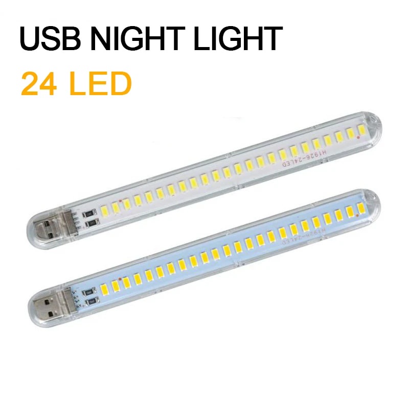 Jual Lampu USB darurat Lampu Belajar LED Strip Portable USB 24 LED 12W ...