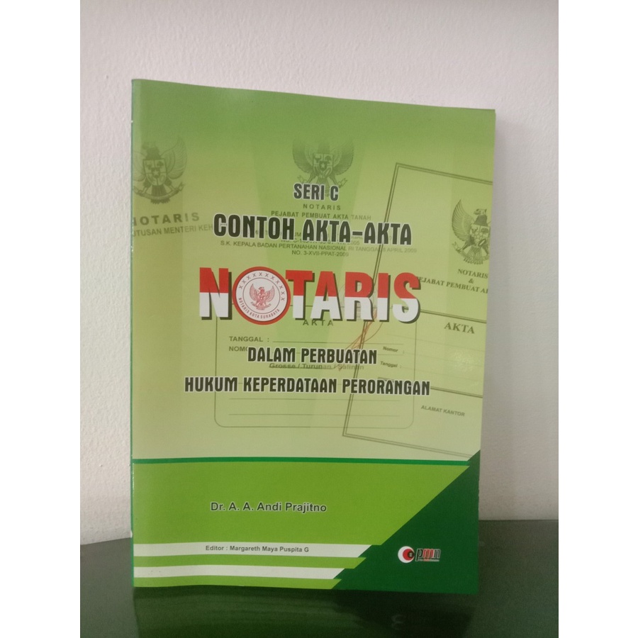 Jual SERI C CONTOH AKTA-AKTA NOTARIS Dalam Perbuatan Hukum Keperdataan ...