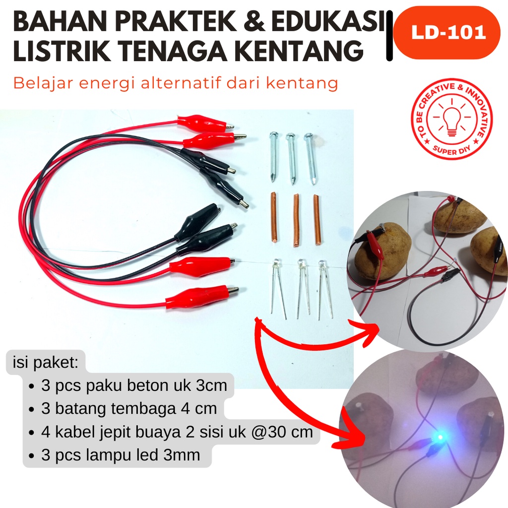 Jual BAHAN PRAKTEK LISTRIK ALTERNATIF TENAGA KENTANG / RANGKAIAN ...