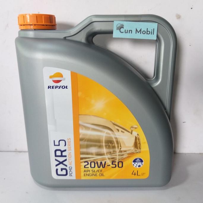 Jual Oli Mesin Repsol GXR5 20W-50 API SL/CF 4 Liter | Shopee Indonesia