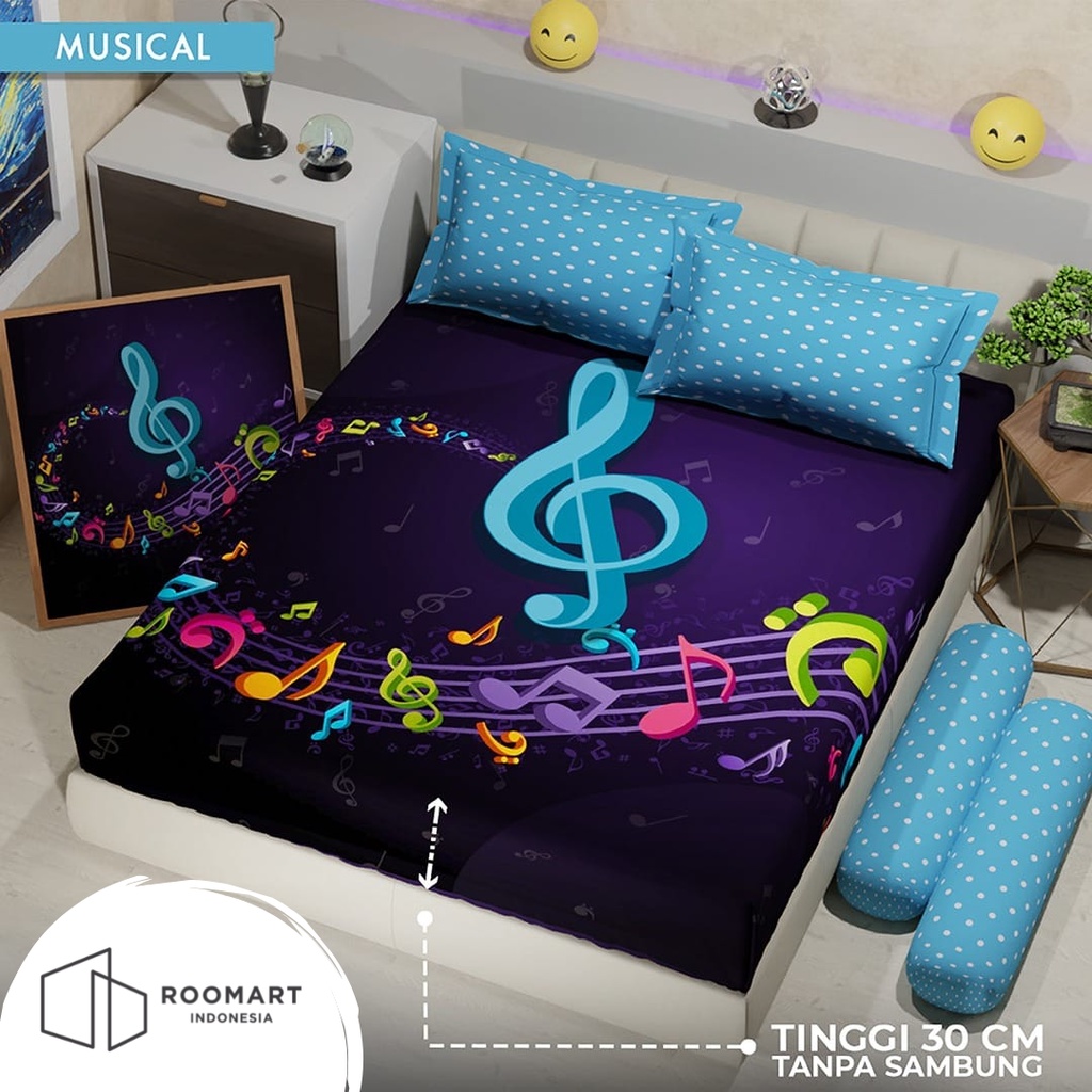 Jual Sprei Monalisa Michio Minimalis Kids Ukuran 180x200 King Tinggi 30 ...