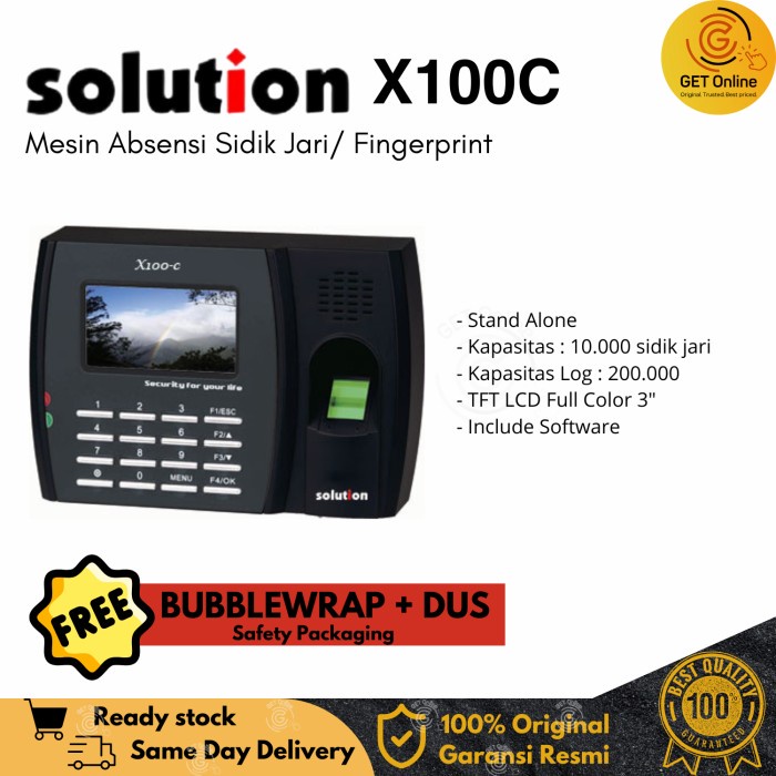 Jual Absensi Solution X100C Mesin Absensi Fingerprint Sidik Jari ...
