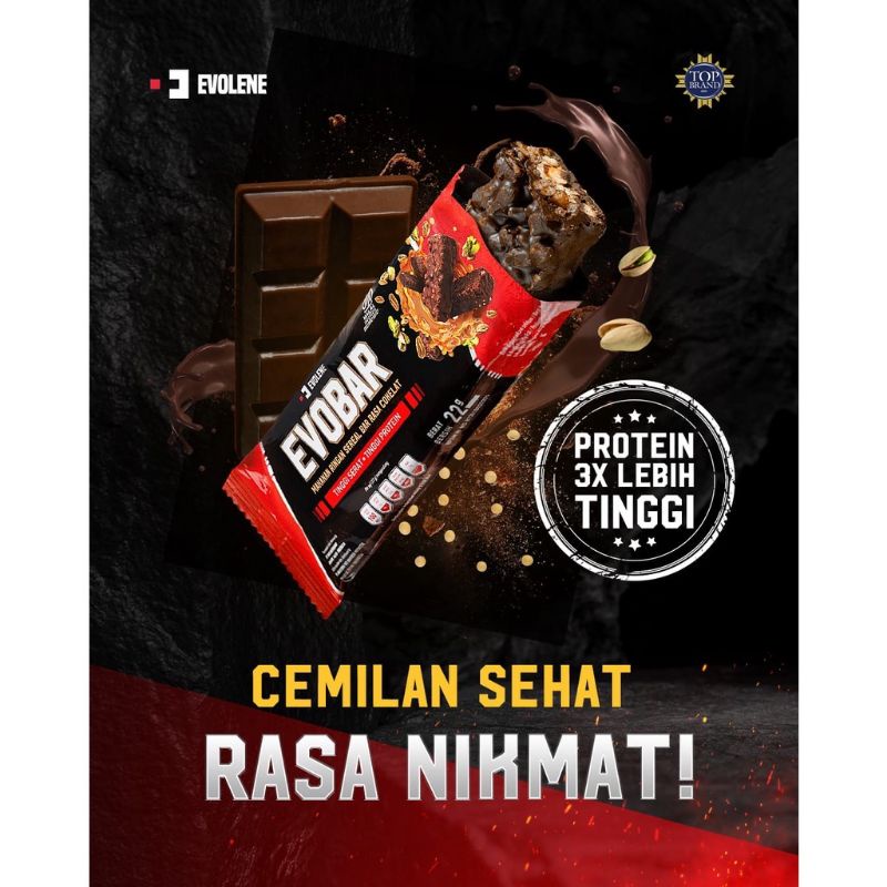 Jual Evobar evolene-protein bar snack sehat tinggi whey protein dan ...