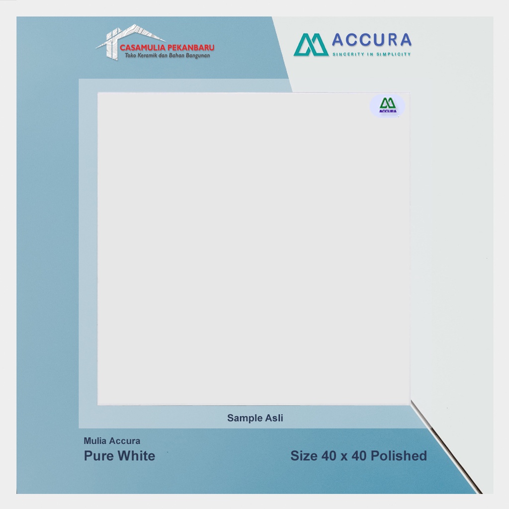 Jual Keramik Lantai Kilat Mulia Accura 40x40 Putih Polos KW 1 | Shopee ...