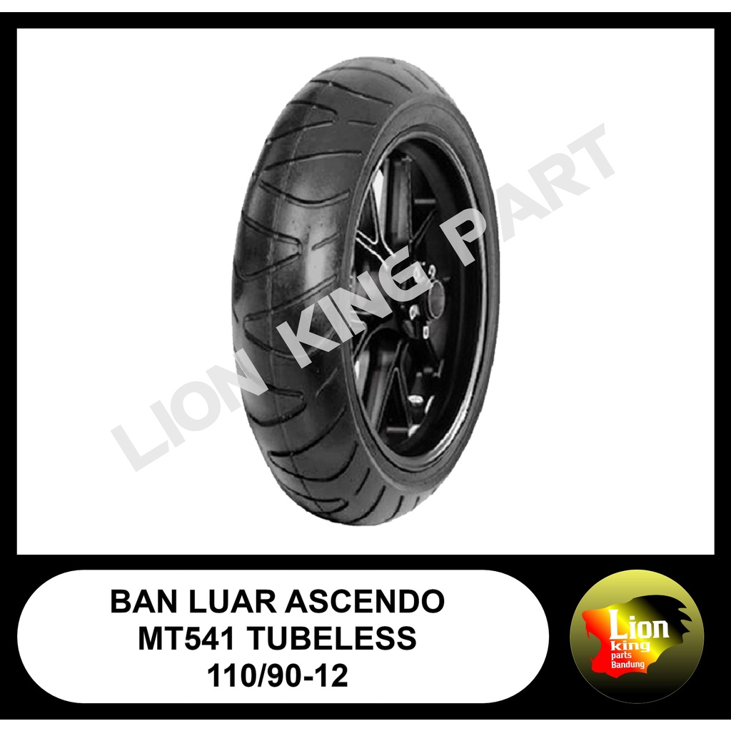 Jual BAN LUAR ASCENDO MT541 110/90 RING 12 110/90-12 TUBELESS 100% ...