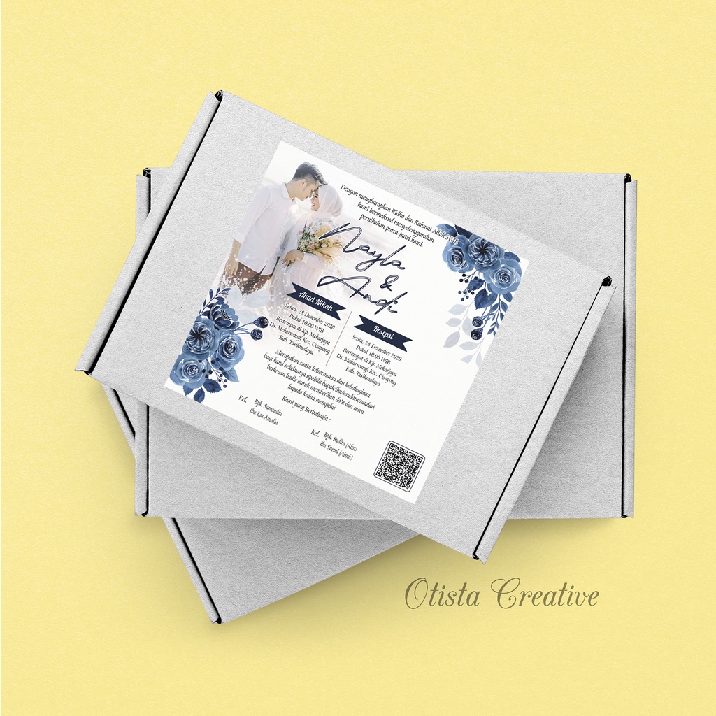 Jual Stiker Undangan Besek/ Undangan Punjungan/ Undangan Kotak Nasi ...