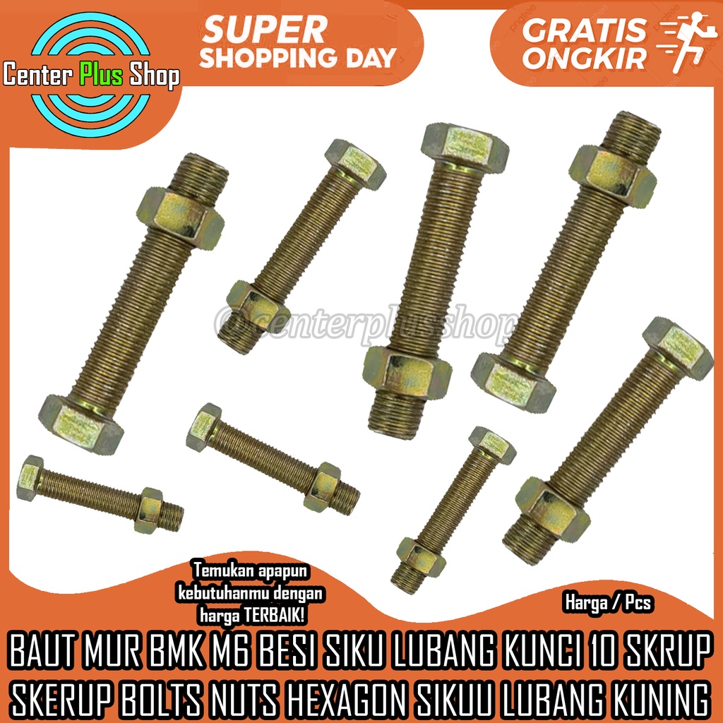 Jual BAOT BAUT MUR BMK M6 BESI SIKU LUBANG LOBANG KUNCI 10 SKRUP MOR RAK PLAT PELAT SIKUU LOBANG ...