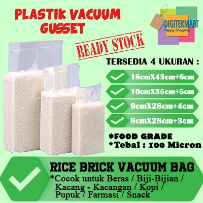 Jual PLASTIK VACUUM BAG BERAS/KACANG/PLASTIK STANDING VACUUM - 2500gram ...