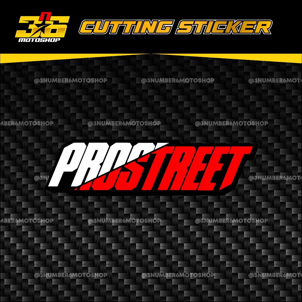 Jual STICKER PROSTREET PRO STREET CUTTING | STIKER MOTOR HELM 3n6 ...