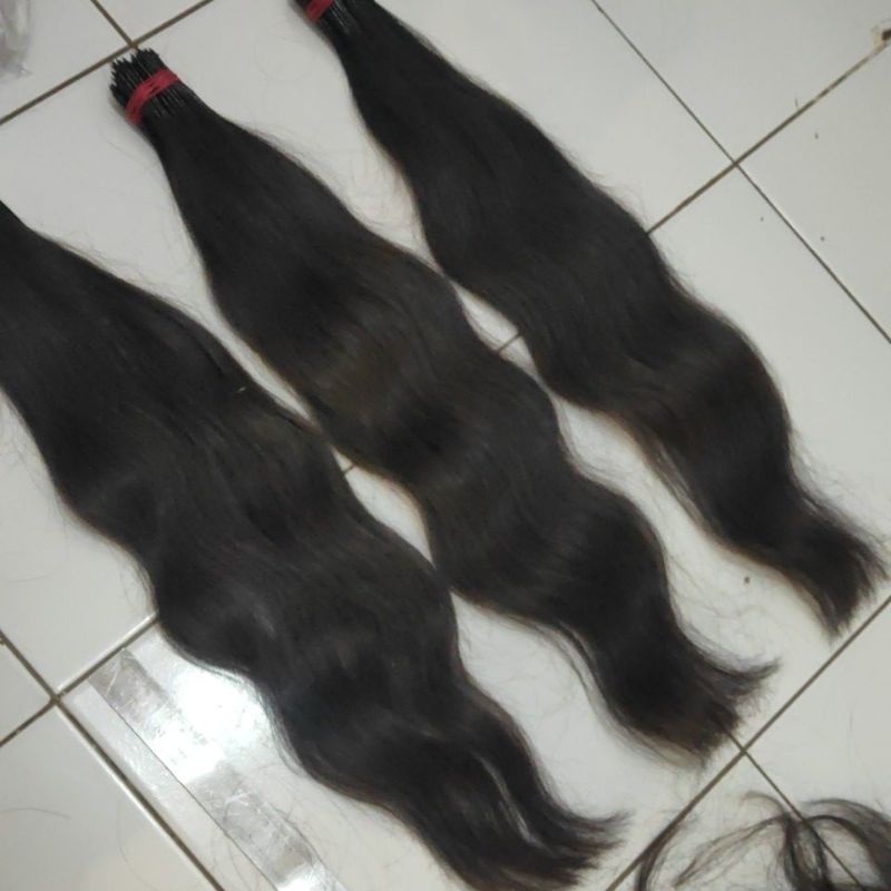 Jual rambut sambung 60cm isi 100helai hair extension asli manusia ...