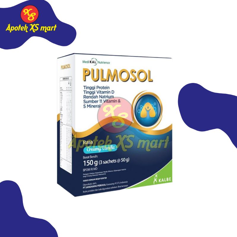 Jual PULMOSOL CREAMY VANILLA 150 gr - SUSU BERNUTRISI KHUSUS KESEHATAN ...