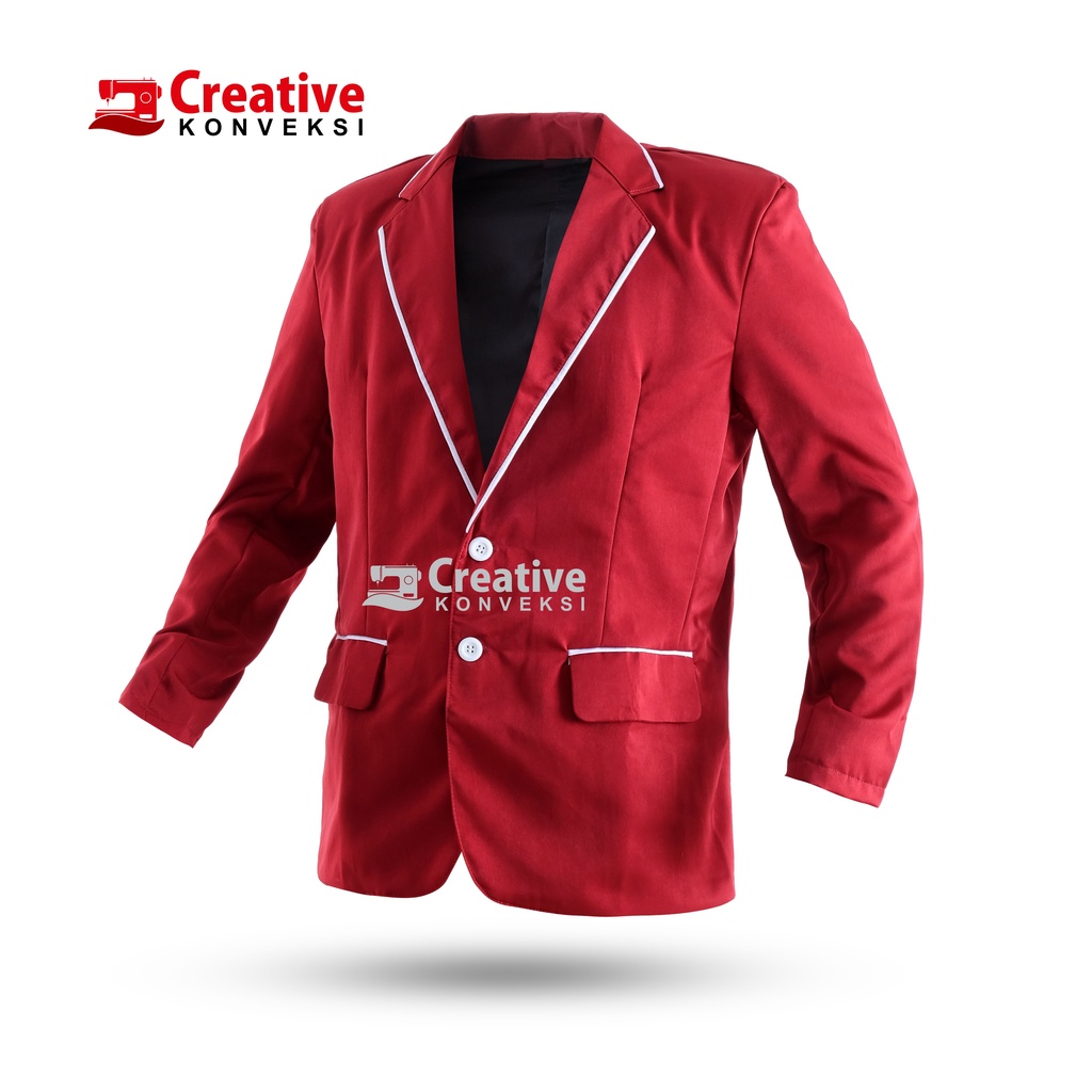 Jual JAS MERAH MARUN LIS PUTIH KAIN / ALMAMATER PONDOK PESANTREN OSIS ...