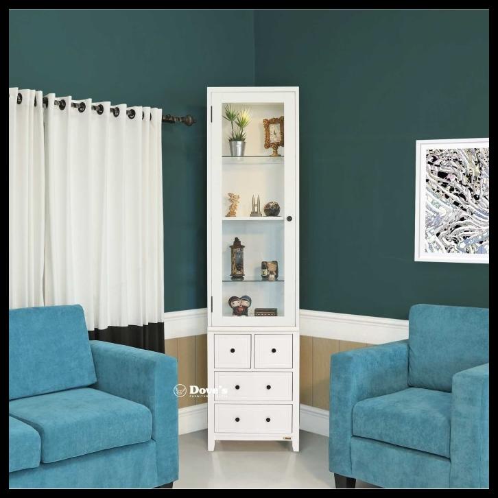 Jual Lemari Kaca Showcase Rak Kaca 1 Pintu - Lucia - Doves Furniture ...