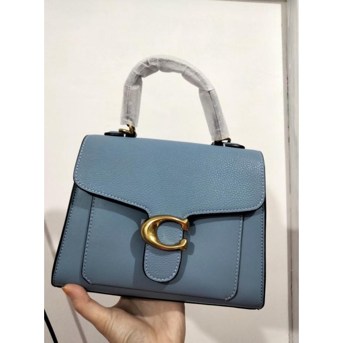 Jual TAS COACH 636 Tabby Top Handle 20 Crossbody Brass blue ORIGINAL ...