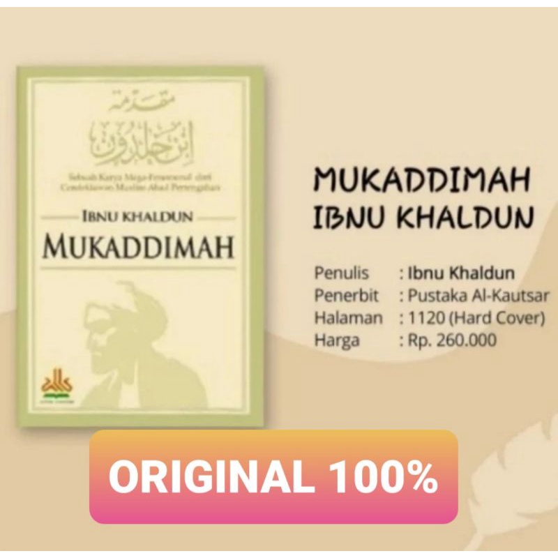 Jual Mukaddimah Ibnu Khaldun Muqaddimah | Shopee Indonesia