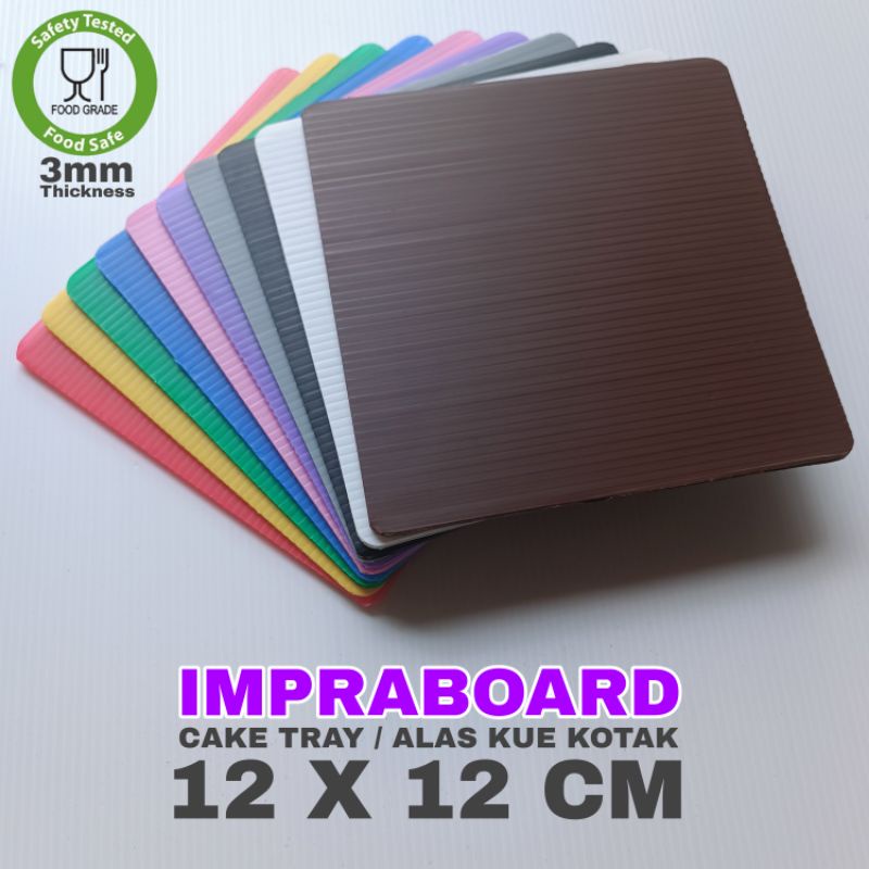 Jual alas kue tart kotak 12 x 12 cm tatakan kue cake board 12x12 cm ...