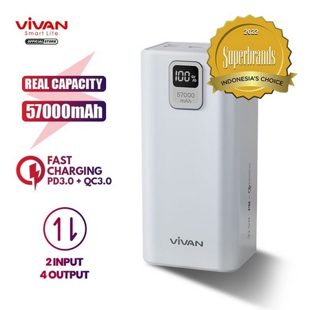 Jual VIVAN Power Bank 57000mAh Power Delivery Quick Charge 3.0 VPB-B60 ...
