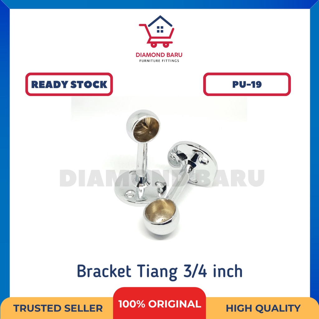 Jual Bracket Tiang Pipa Bulat 3/4 inch PU-19 | Shopee Indonesia