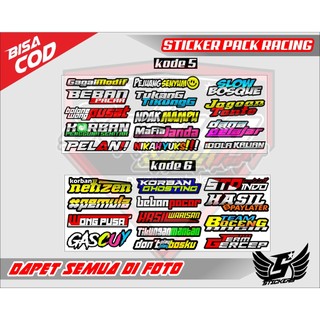 Jual STICKER PACK KATA-KATA RACING / STICKER RACING / STICKER MOTOR ...