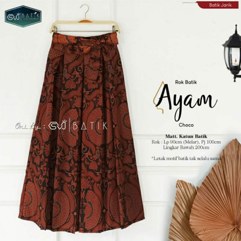 Jual Rok Batik Motif Ayam Choco / Bawahan Wanita Cantik Kekinian / Rok ...