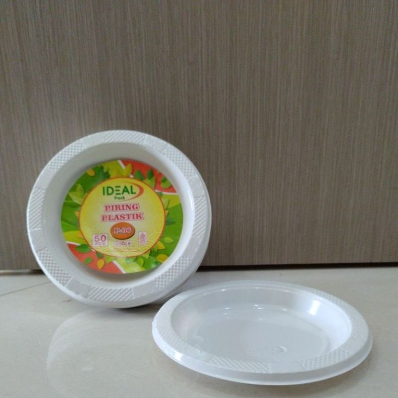 Jual Priring plastik IDEAL P-06/Piring plastik/Piring kue/piring kue ...