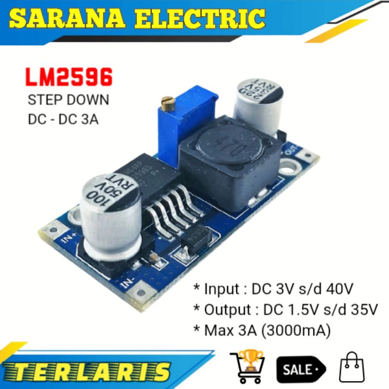 Jual LM2596 LM2596S DC-DC 3-40V ADJUSTABLE STEP DOWN POWER SUPPLY 3A LM ... Jual LM2596 LM2596S DC-DC 3-40V ADJUSTABLE STEP DOWN POWER SUPPLY 3A LM ...