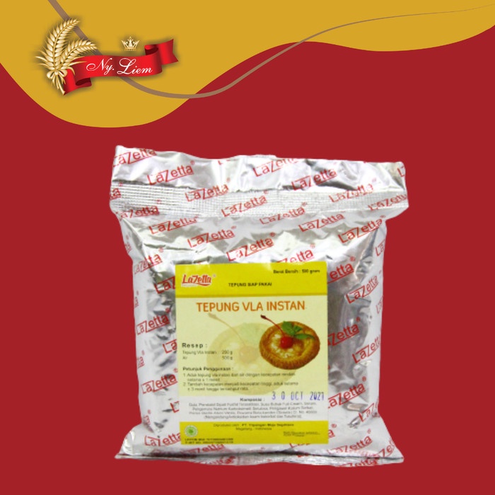 Jual LAZETTA Tepung Vla Instant / Custard Cream Premix 500 gram ...