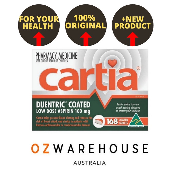 Jual Cartia 100mg Tablets 168,obat pengencer darah (coated) | Shopee ...