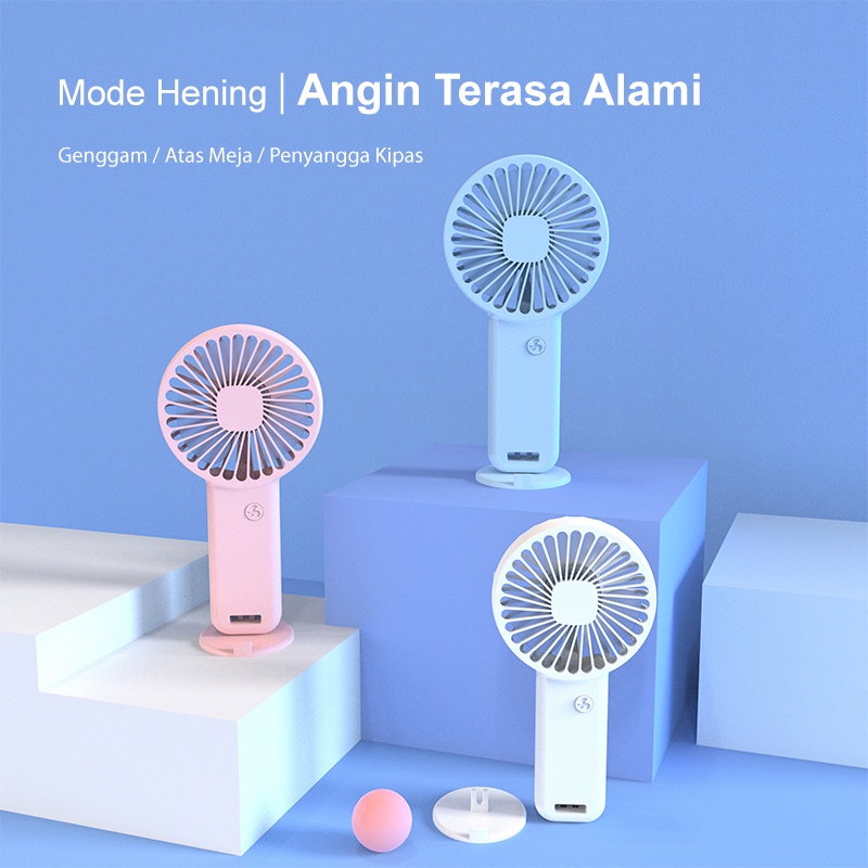 Jual Kipas Angin Portable Rechargeable kipas mini 3-Speed Kipas Angin ...