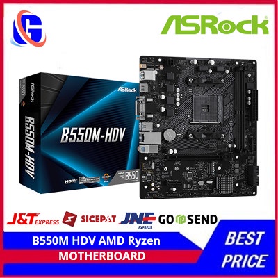 Jual ASRock B550M-HDV (AM4, AMD Promontory B550, DDR4, USB3.2, SATA3 ...
