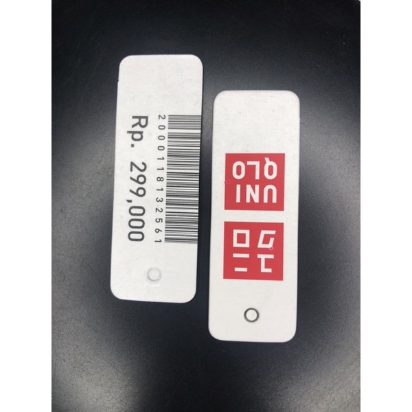 Jual Hangtag label uniqlo kecil label tag uniqlo kecil name tag uniqlo ...