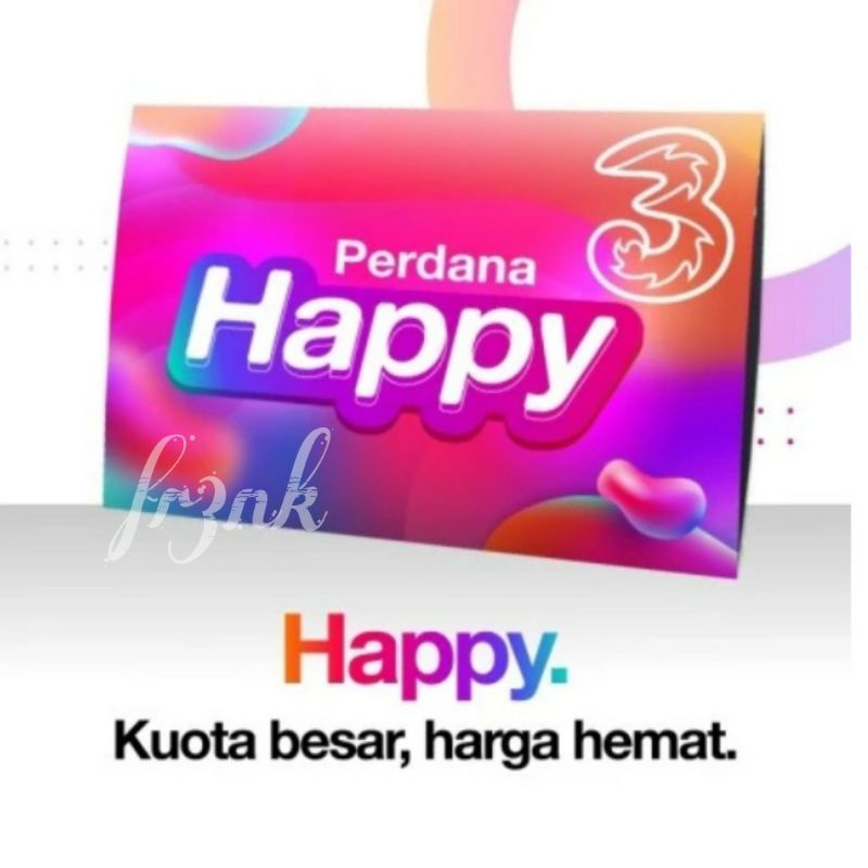 Jual Kartu Perdana 3 Tri Happy 3GB 8GB 12GB 28GB 33GB | Shopee Indonesia