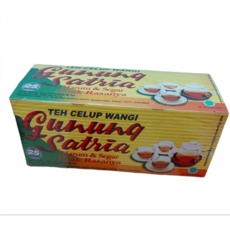 Jual Gunung Satria Teh Celup Tea Bag 25 Pcs Teh Wangi Khas Kalimantan ...