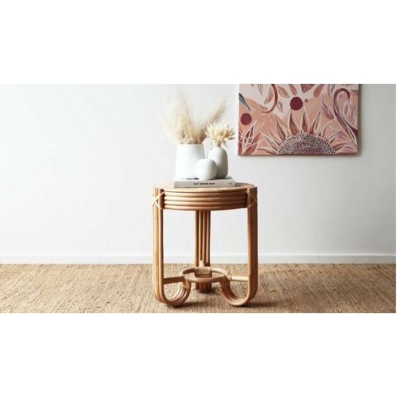 Jual meja rotan minimalis diameter 50cm | Shopee Indonesia