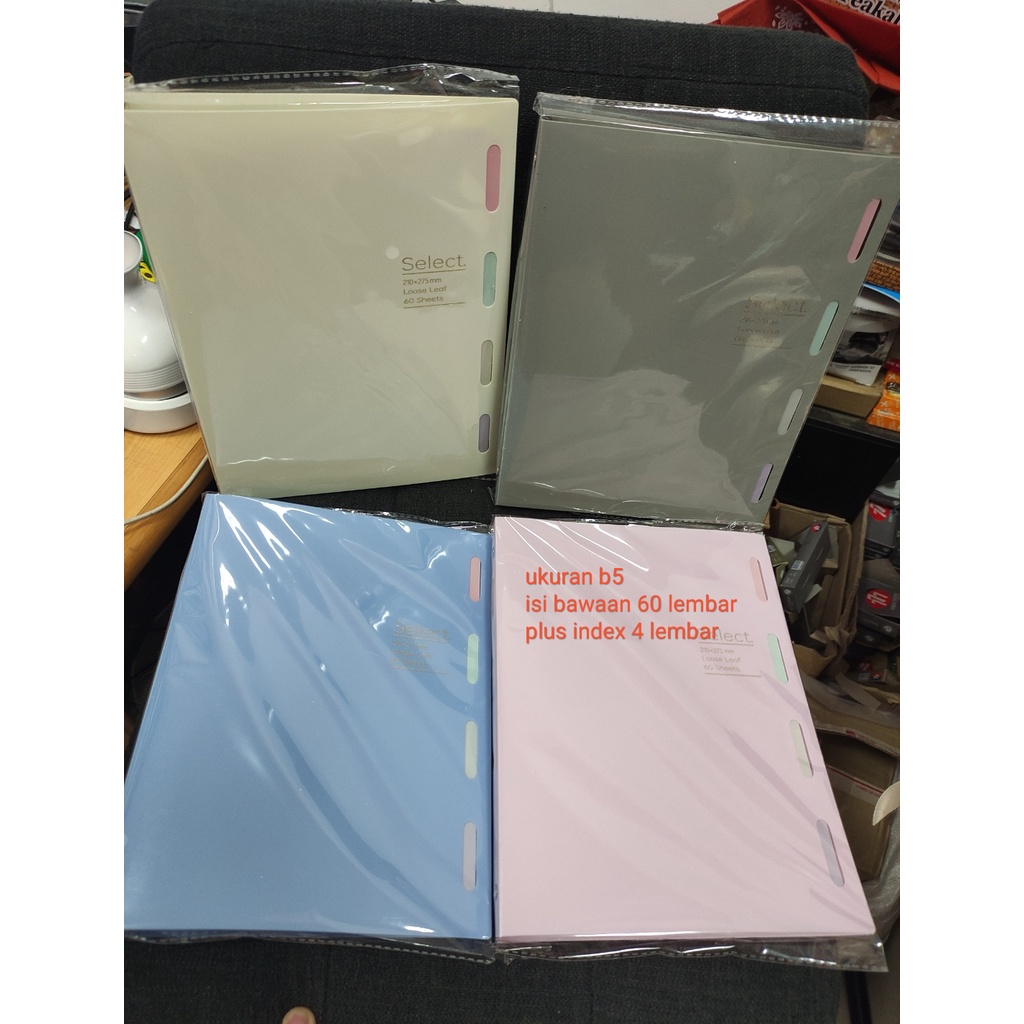 Jual map binder looseleaf b5 select b091 wengu index sisi depan isi 60 ...