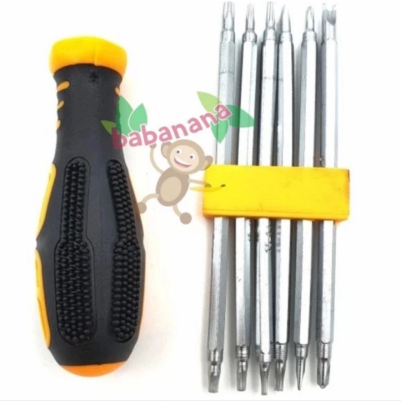 Jual Obeng kecil 12 in 1 bolak balik plus minus komputer laptop alat ...