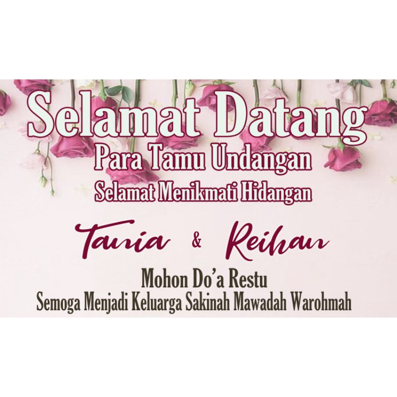 Jual Paket banner pernikahan/ Paket spanduk Pernikahan/ paket banner penunjuk arah dan selamat ...